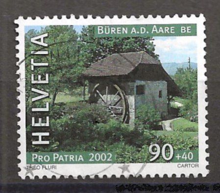 Briefmarken Schweiz 2002 P.Patria Mi 1793 Z B279 (Gebraucht) in Susten für CHF 0.5 – mit ...
