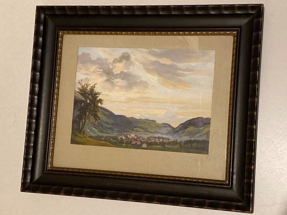 Josef Zihlmann Landschaftsgemäl signiert und datiert Berge (Gebraucht) in Hirzel für CHF 30 ...