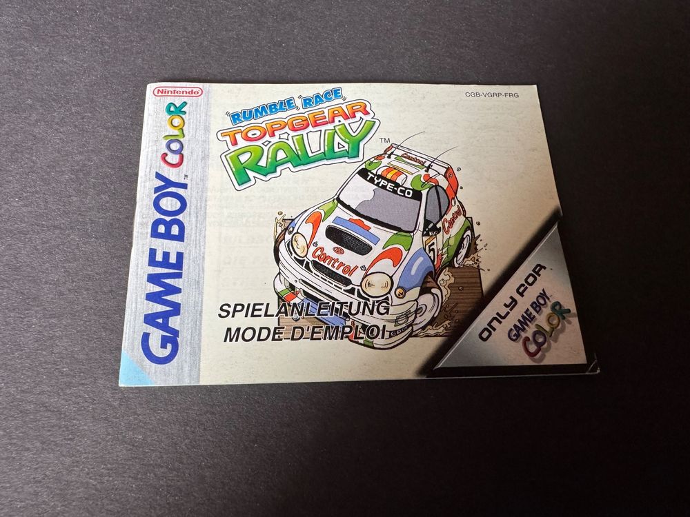 ANLEITUNG FÜR RUMBLE RACE TOP GEAR RALLY NINTENDO GBC (Gebraucht) in ...