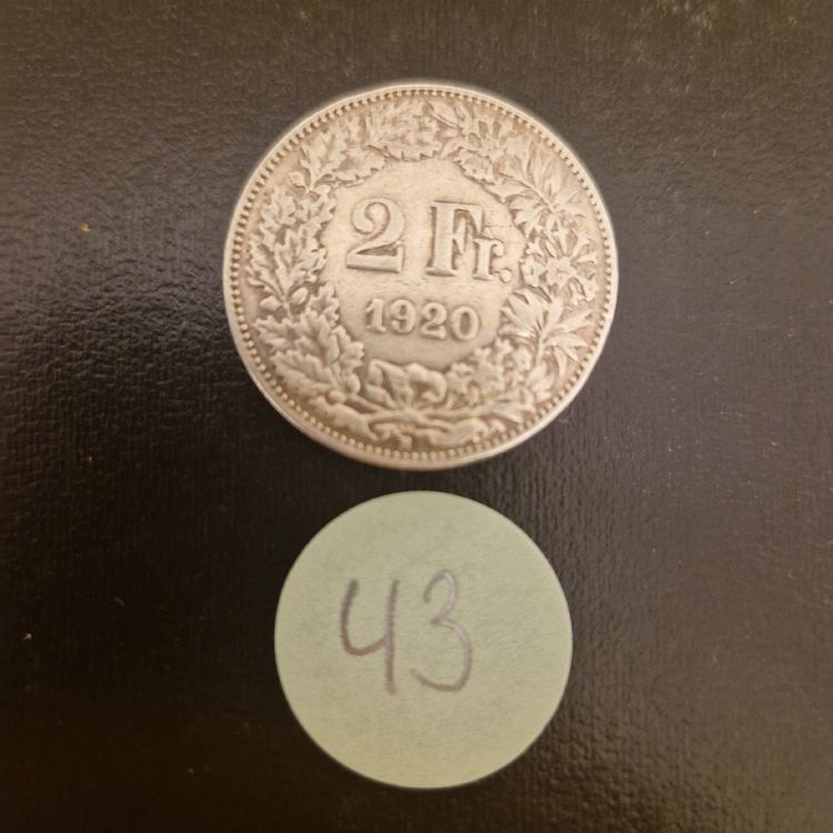 Antike Silbermünze Helvetia 2 Fr. 1920 Schweiz | Kaufen auf Ricardo