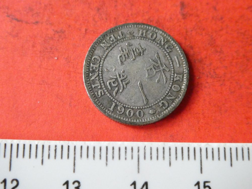 Hongkong 1900, 10 Cents - Silber - Queen Victoria (Gebraucht) in Hinterforst für CHF 2 – mit ...