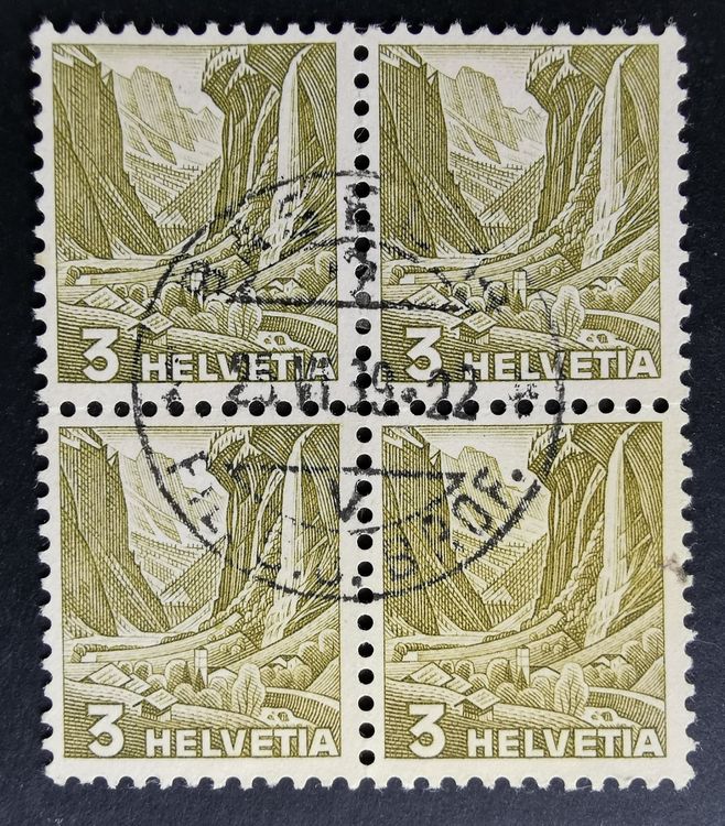 TR79 Bloc 4 Timbre Suisse 1939 Oblitere (Gebraucht) in Cousset für CHF 0.65 – mit Lieferung auf ...