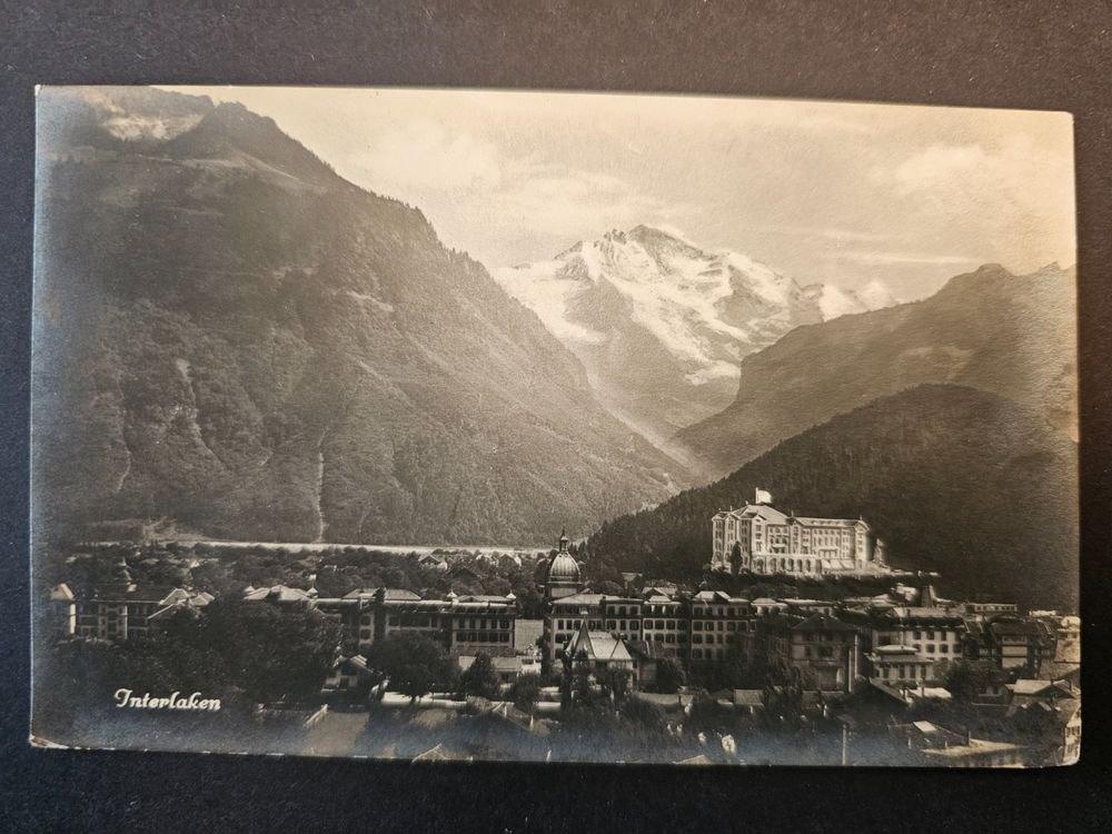 PK Postkarte Antik Fotokarte von Interlaken | Kaufen auf Ricardo