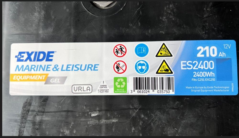 Gel AGM 210A Exide ES2400 Equipment (Gel G210) (Gebraucht) in Küsnacht ...