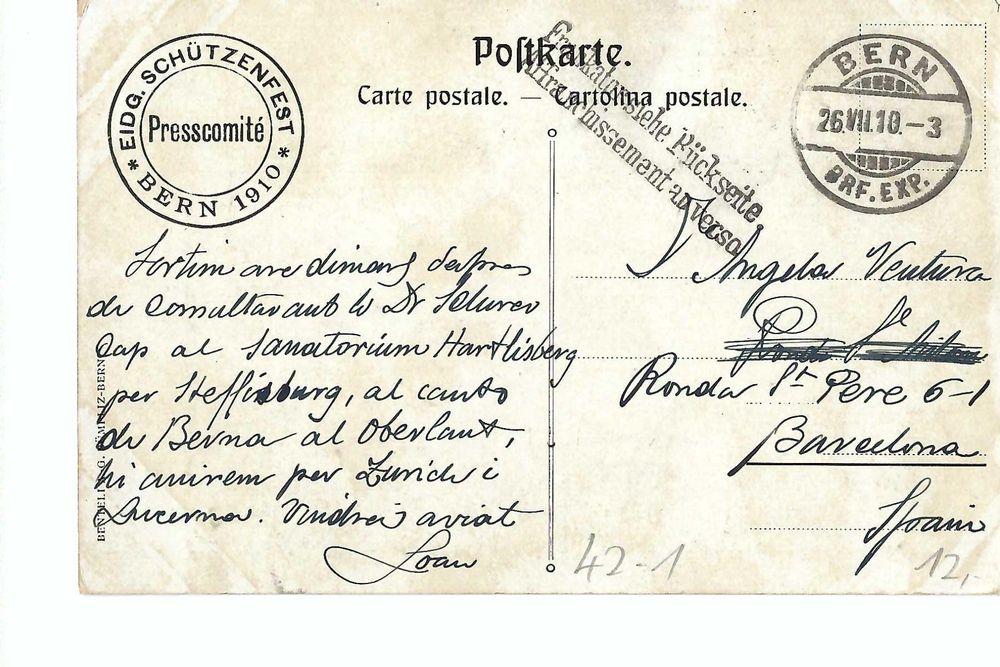 EIDG. SCHÜTZENFEST BERN 1910 offizielle Festpostkarte; Linck | Kaufen ...