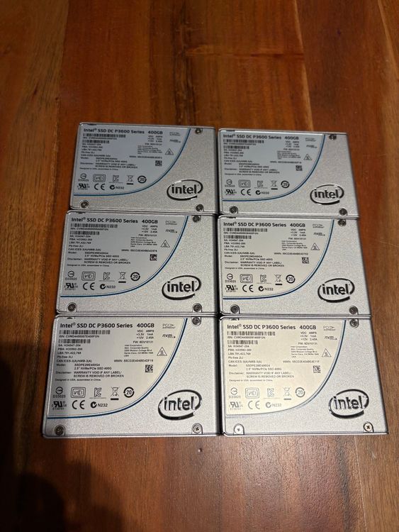 6x 400GB NVMe Intel P3600 SSDs 2.5" (Gebraucht) in Amriswil für CHF 120 ...
