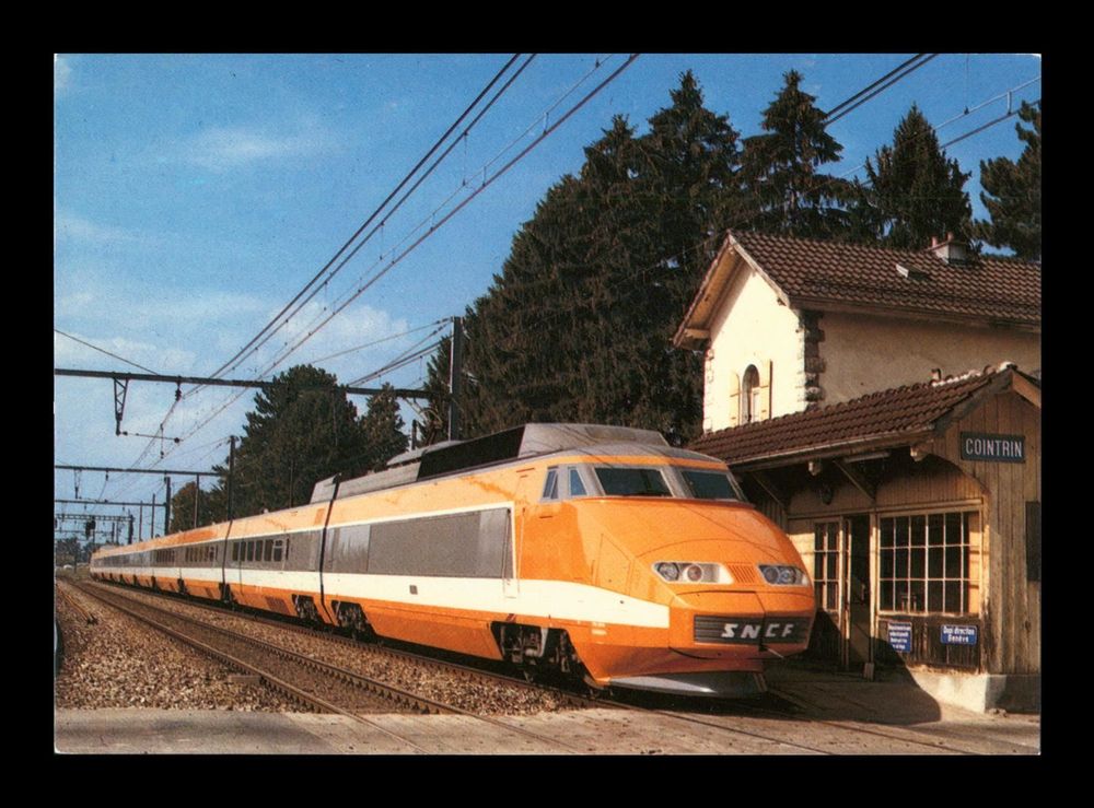Le TGV en Gare de Cointrin (Train à Grande Vitesse) SNCF (Gebraucht) in ...