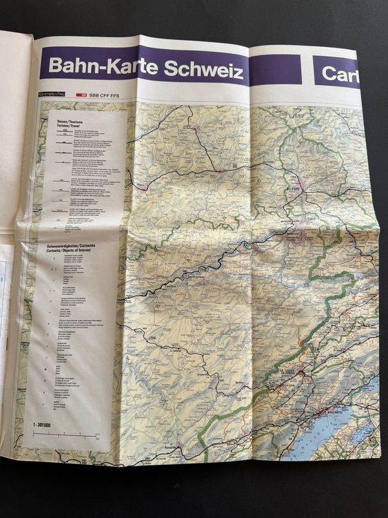 SBB Bahnkarte - Offizielle Karte der SBB - Antik (Neu (gemäss ...