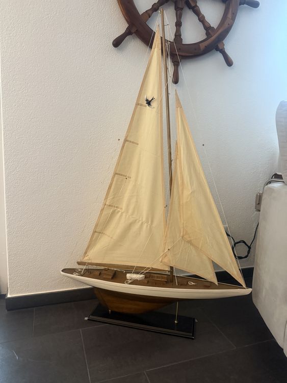 Segelboot Modell Holzboot 130cm Deko Schiff | Kaufen auf Ricardo