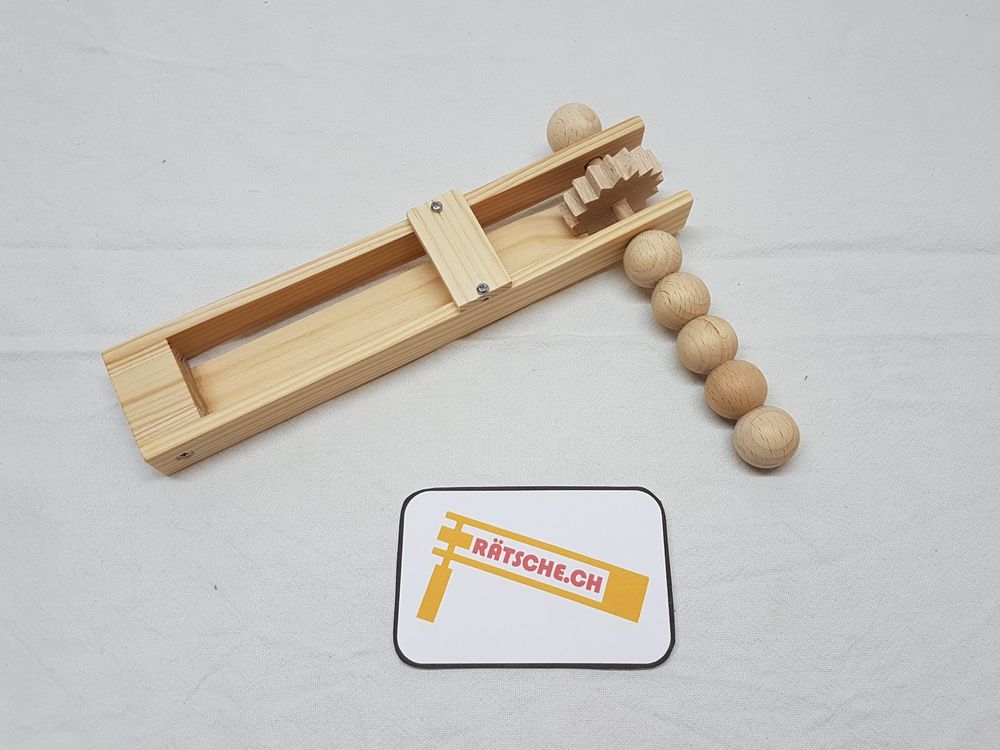 Holzrätsche für Kinder - 1er Rätsche mit Kugelgriff (Neu und ...