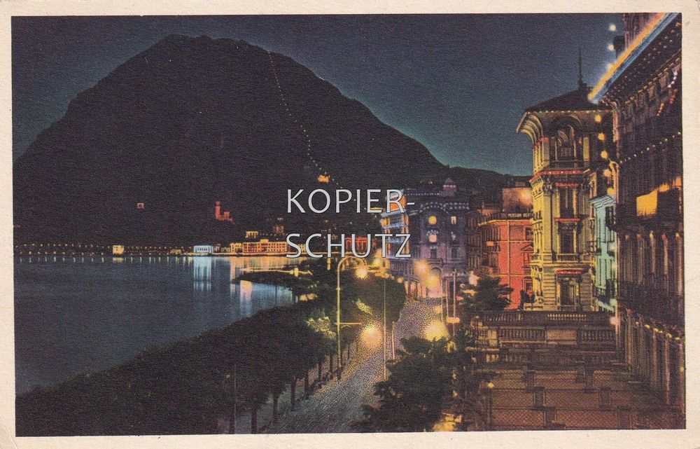 Lugano col Monte S. Salvatore di notte (Gebraucht) in Hombrechtikon für ...
