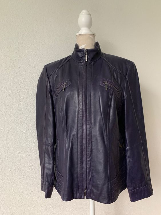 Gerry Weber Lederjacke Gr. 42, Lammnappa, violett (Neu (gemäss ...