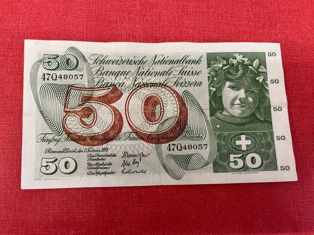 50 Franken Note wenig gebraucht TOP | Kaufen auf Ricardo