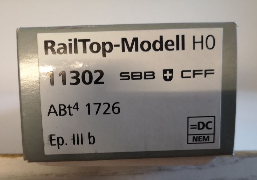 RailTop-Modell H0 11302 SBB ABt4 1726 Ep. III b DC | Kaufen auf Ricardo
