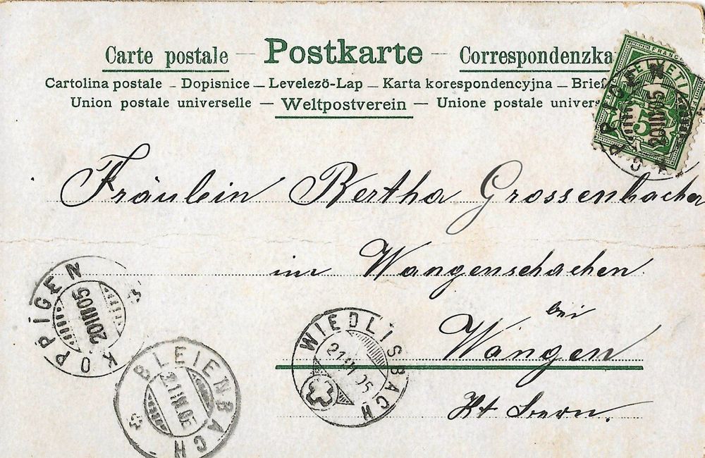 Vollstempel Koppigen BE, Bleienbach BE, Wiedlisbach BE, 1905 | Kaufen ...