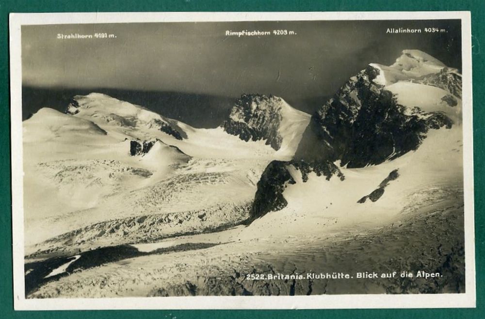 Britannia-Klubhütte, Blick auf die Alpen, 1936 (Gebraucht) in Sargans für CHF 1 – mit Lieferung ...