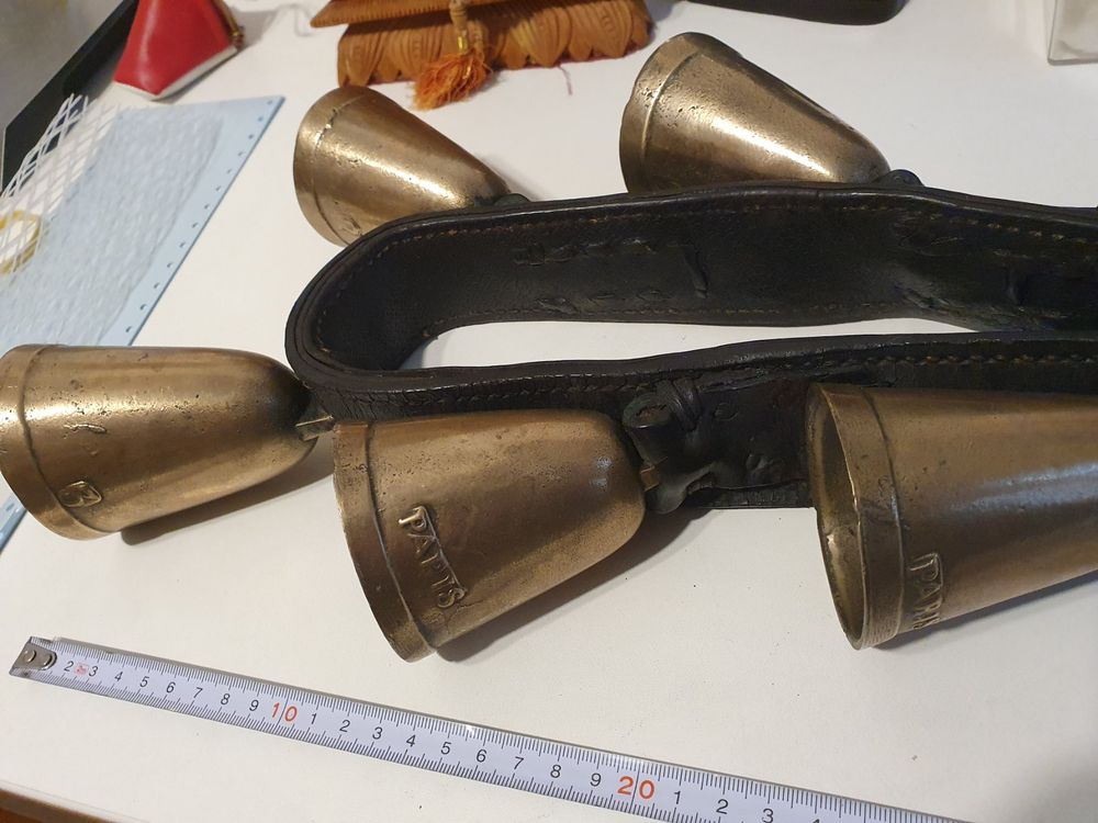 Pferd Pferdegeschell Messing Glocken Paris Leder Antik Rar (Gebraucht ...