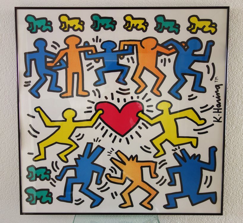 Keith Haring Love (Unity), Original Lithographie Druck 1991 (Gebraucht ...