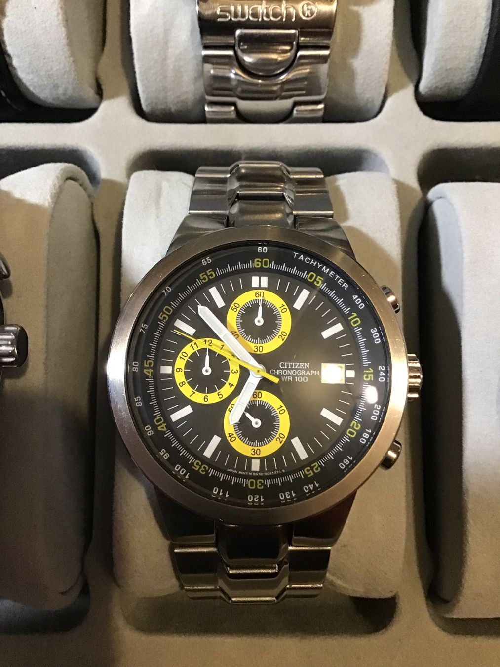 Citizen Chronograph WR100 Acier inoxydable, comme neuf! (Neuf (Voir ...