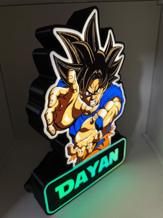 Lightbox lampe led RGB SONGOKU Dragon ball Z Personnalisable (Neuf ...