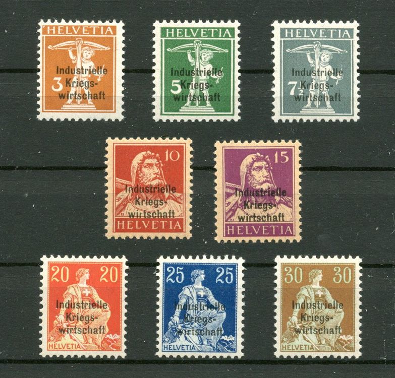 I.K.W. NR. 9 - 16 SERIE KOMPLETT ** GEPRÜFT - FR. 470.00 SIG (Neu ...