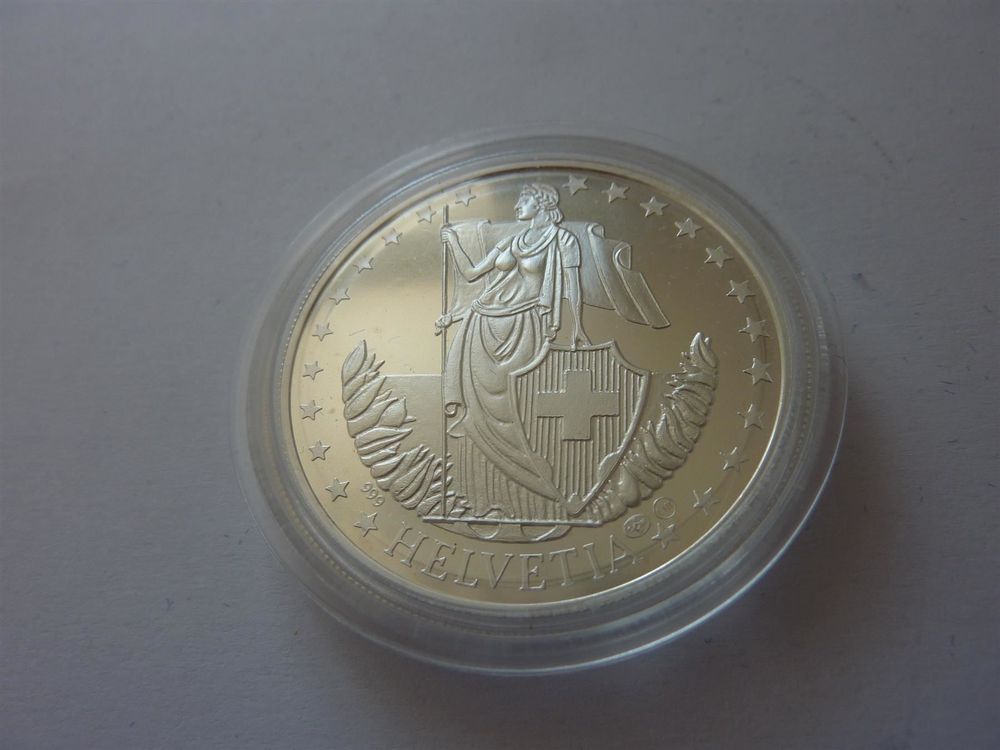 1 Unze-Silbermedaille: Stehende Helvetia (Neu und originalverpackt) in Birrwil für CHF 31 – mit ...