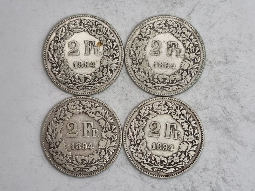 2 FR 1894 Lot 4 Stück (Gebraucht) in Bure für CHF 45.9 – mit Lieferung auf Ricardo kaufen