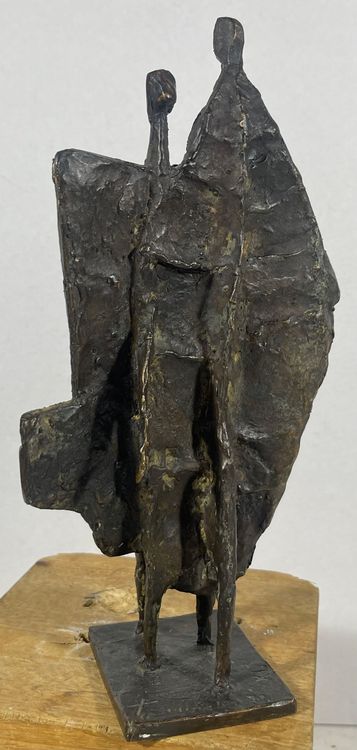 Abstrakte Bronze Skulptur mit zwei Personen unleserlich Sign | Kaufen auf Ricardo