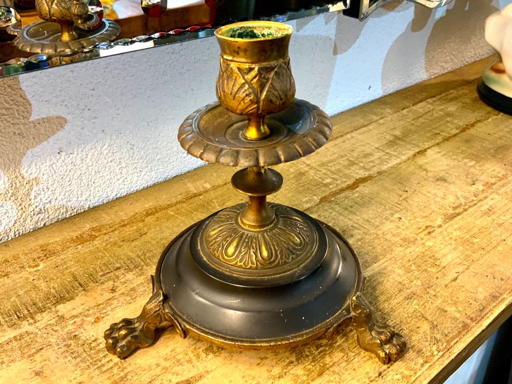 JUGENDSTIL KERZENHALTER BRONZE MARMOR FRANKREICH UM 1900 (Gebraucht) in Biglen für CHF 16 – mit ...