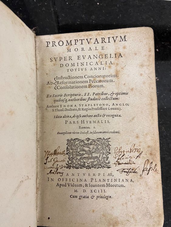 PROMPTUARIUM MORALE SUPER EVANGELIA 1593 THOMA STAPLETONO (Gebraucht ...