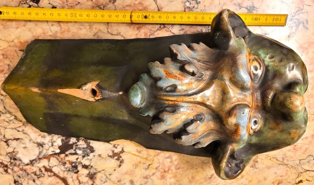 Carl Gutknecht: Ziegel mit Groteske / Fratze 1900 | Kaufen auf Ricardo