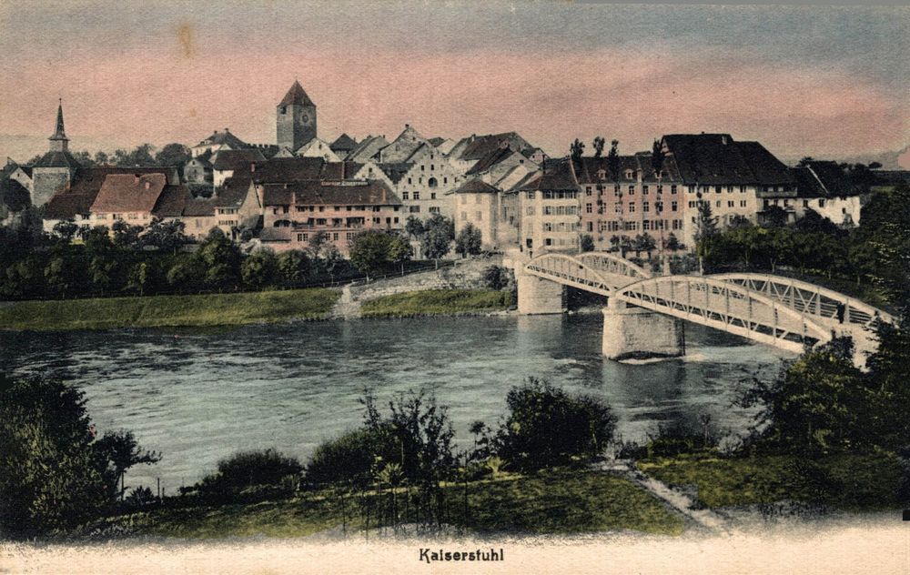 Rheinbrücke mit Blick auf Kaiserstuhl | Kaufen auf Ricardo