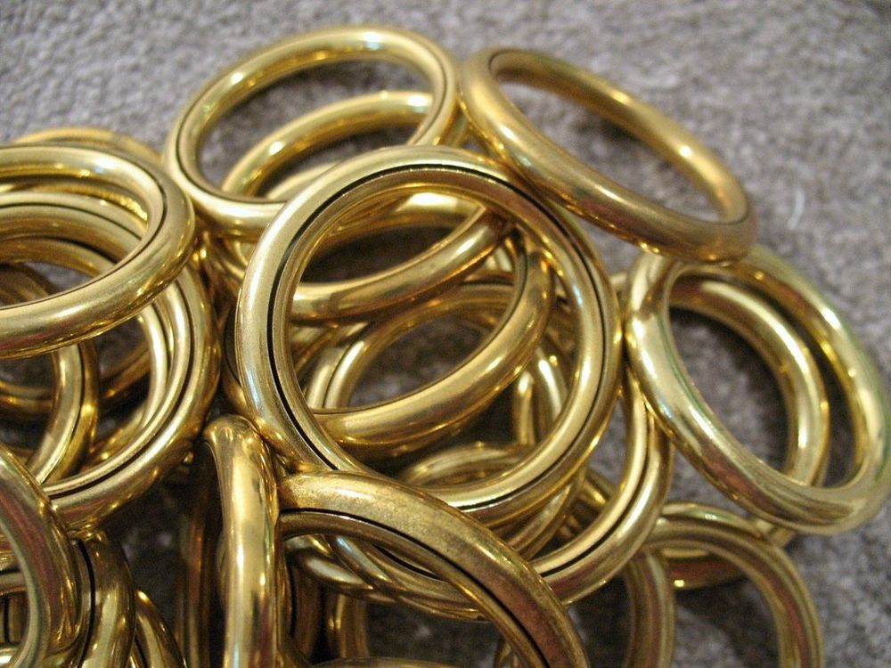 31x Messing Ring 44 / 32 mm Makramé Basteln (Neuf (Voir description)) à ...