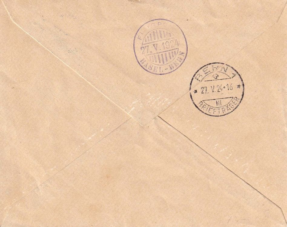 1927, Schöner R-Luftpostbrief mit Nr. F11++, nach Bern. (Gebraucht) in ...