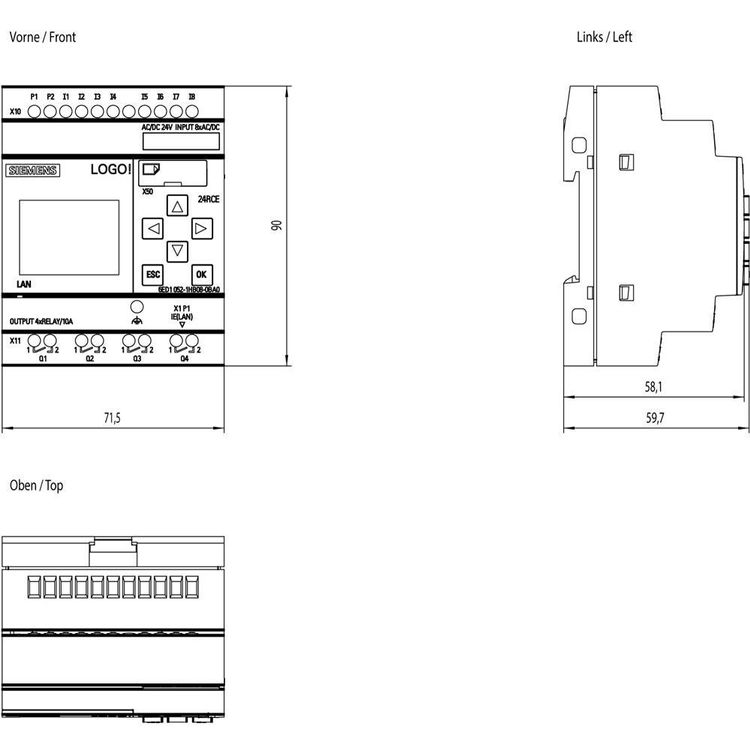 SIEMENS LOGO! - Logikmodul mit Display, 8DI, 4DO, 230V, NEU | Kaufen ...