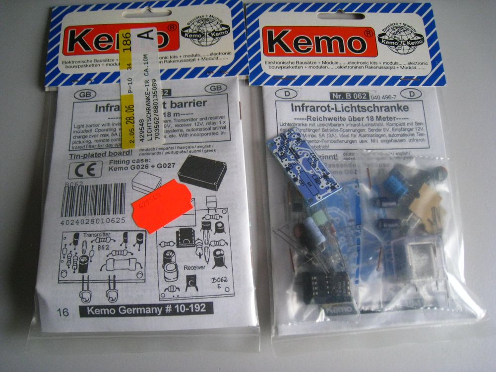 Infrarot Lichtschranke von Kemo, NEU,18 Met. Reichweite,B062 (Neu und ...