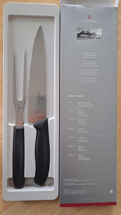 Victorinox - Tranchier-Messer und -Gabel - originalverpackt (Neu und originalverpackt) in ...