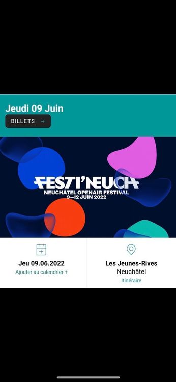 2 Billets concert Festi'Neuch Julien Doré | Kaufen auf Ricardo