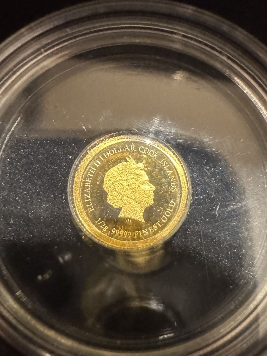 0,5‑g‑Goldmünze „Cook Islands 1 Dollar, Johannes Paul II.” (Neuf avec ...