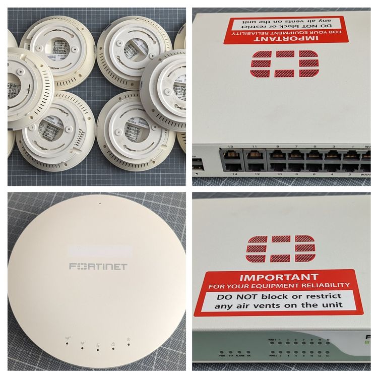 Fortinet Fortigate 90D + 10 ACCESS POINTS + 1 PoE injector (Gebraucht ...