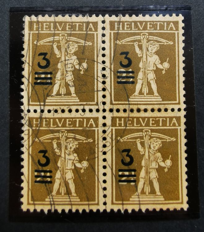 TR57 Bloc 4 Timbre Suisse Oblitere (Gebraucht) in Cousset für CHF 0.85 – mit Lieferung auf ...