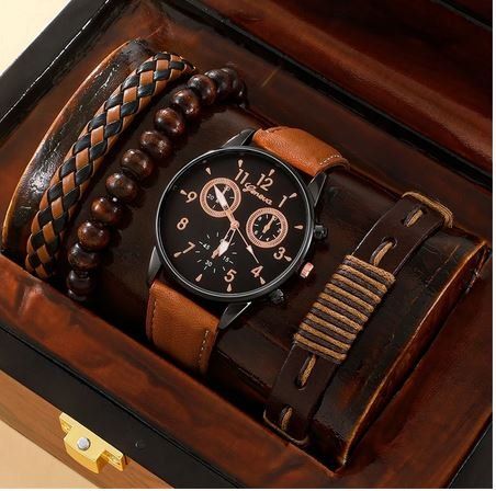 Männer Geneva Uhr mit 3 Armbändern (Neu und OVP) | Kaufen auf Ricardo