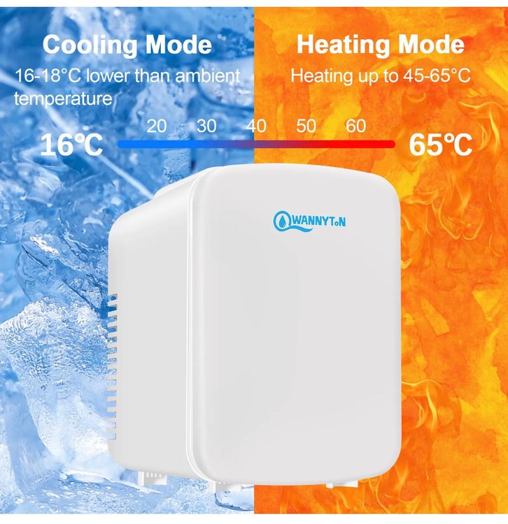 + Mini Kühlschrank 4L tragbarer Kühlschrank mit heiss Weiss (Neu und ...