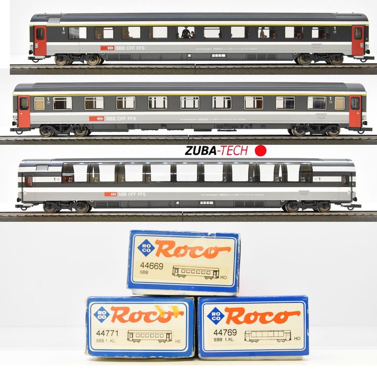Roco 3x Eurocity Personenwagen der SBB H0 GS mit OVP | Kaufen auf Ricardo