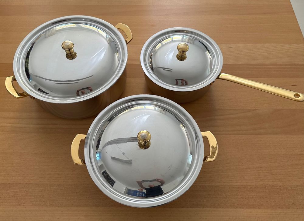 Spring Goldstar Pfannenset mit Goldgriffen | Kaufen auf Ricardo