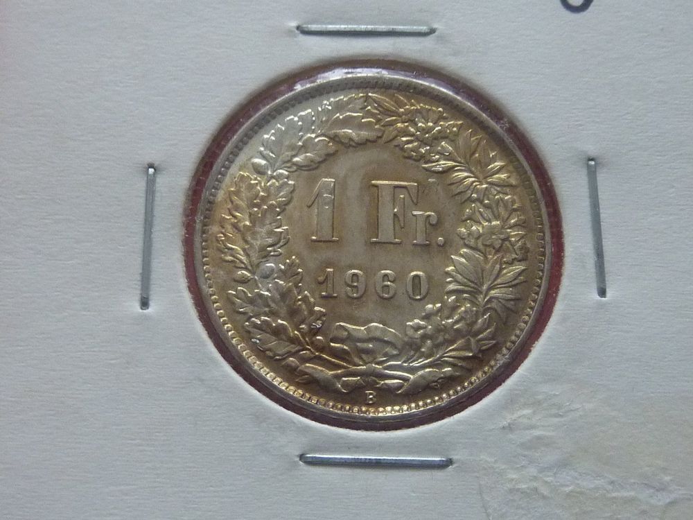 1 Fr. 1960 unz. / stgl. In Münzen Karton. | Kaufen auf Ricardo
