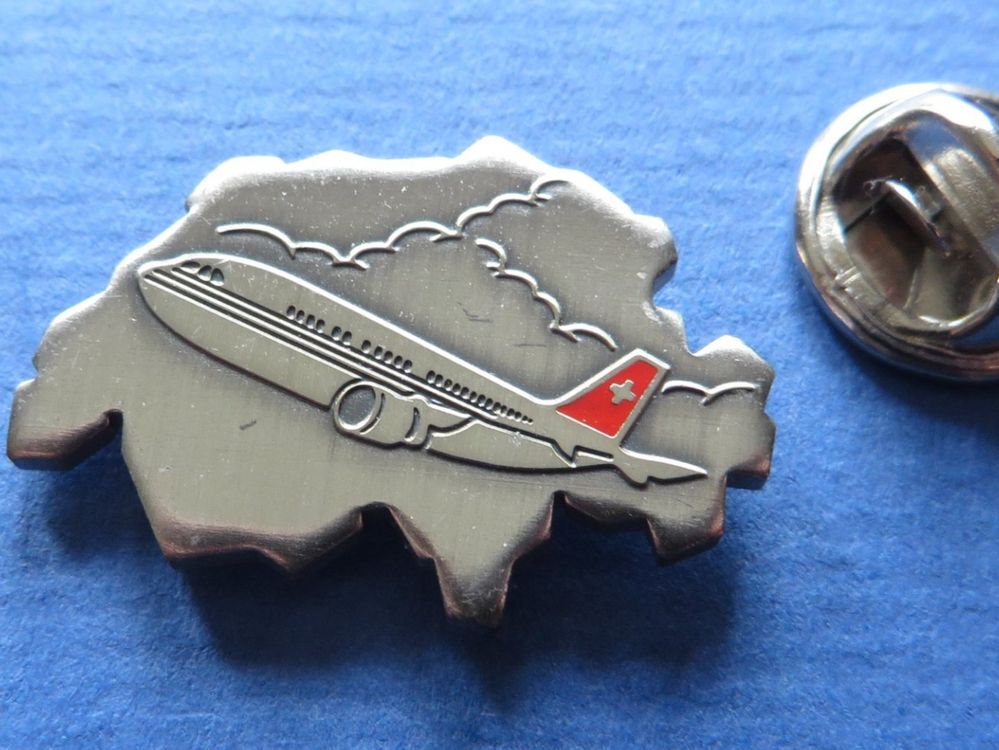 PIN'S PIN, SWISSAIR FLUGZEUG MIT SCHWEIZ UMRISS | Kaufen auf Ricardo