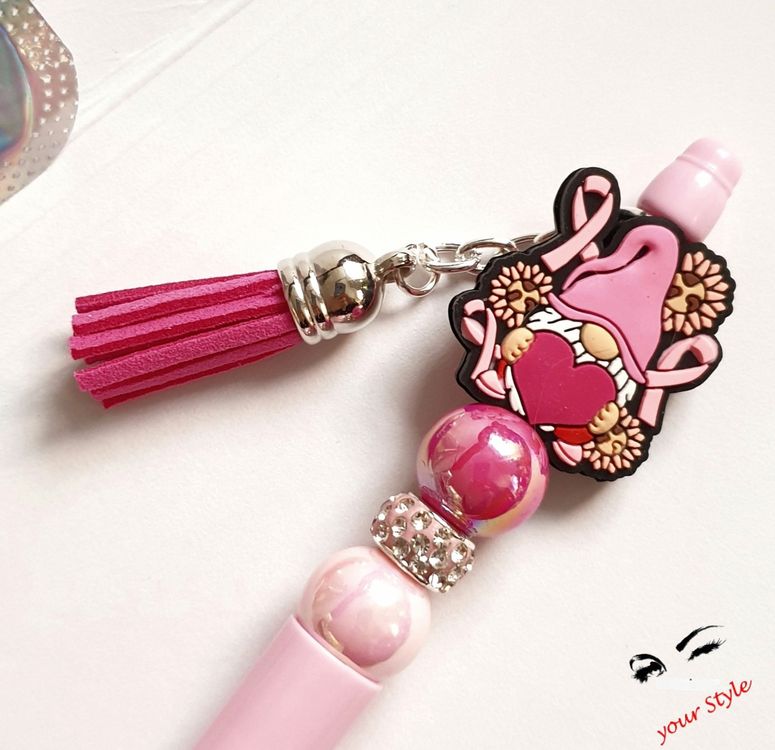 1 Kugelschreiber "GLÜCKSZWERG mit pink Schleife"und Zottel % (Neu und ...