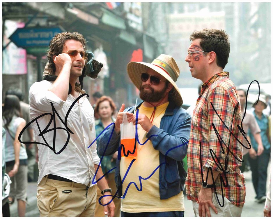 HANGOVER (CAST) - handsigniert Grossfoto (20x25 cm) mit COA (Gebraucht ...