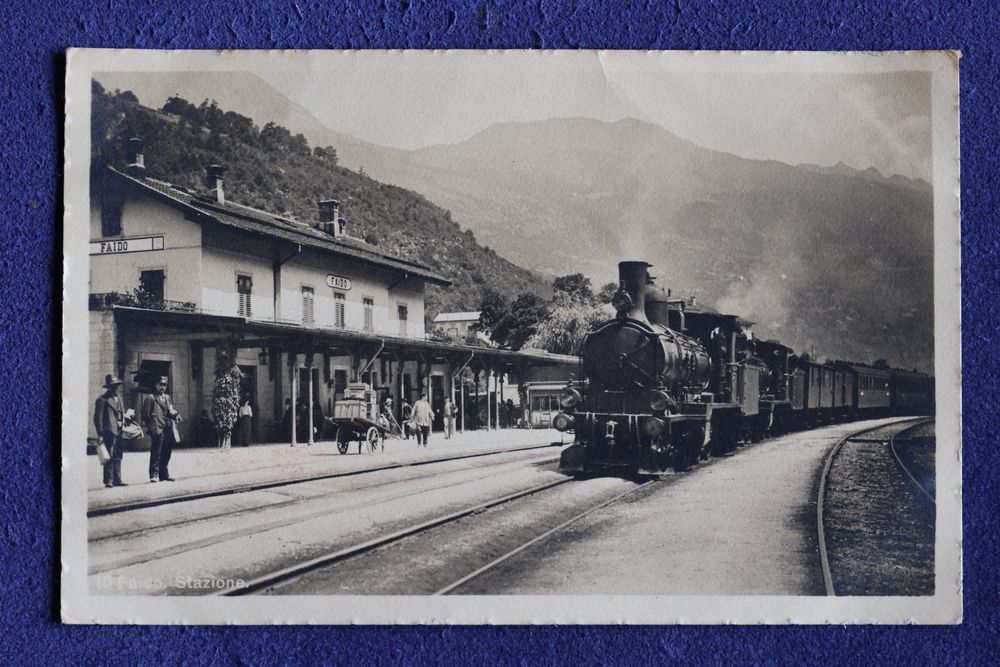 Faido Bahnhof, Stazione , mit Dampflok . TI Tessin (Gebraucht) in für ...